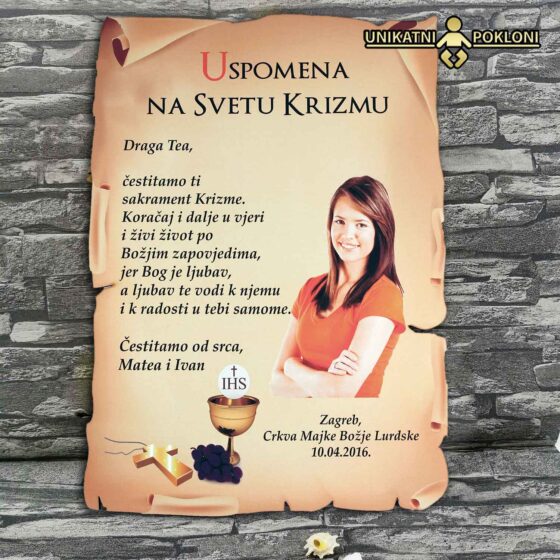 Poklon za Krizmu - Unikatni pokloni br. 1 u Hrvatskoj