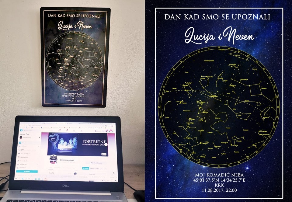 Zvjezdana karta 1 / Položaj zvijezda na poseban dan